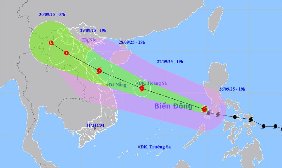 Biển Đông đón bão số 10 Bualoi giật cấp 15, hướng đất liền Thanh Hoá ...