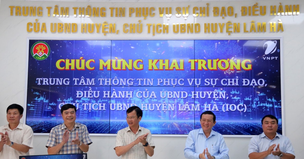 Khai trương Trung tâm Điều hành thông minh - IOC huyện Lâm Hà