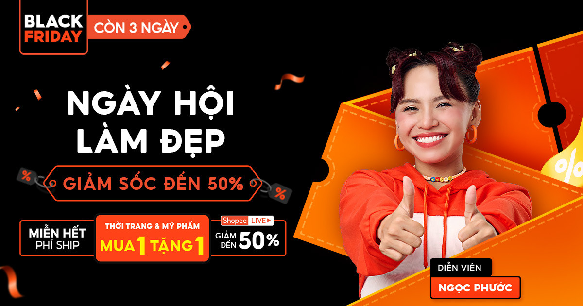 Black Friday 2023 tại Shopee: Mã giảm giá Shopee của các thương hiệu lớn