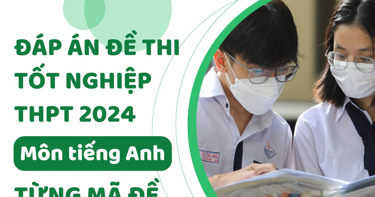 Đáp án môn tiếng Anh mã đề 421 thi tốt nghiệp THPT 2024